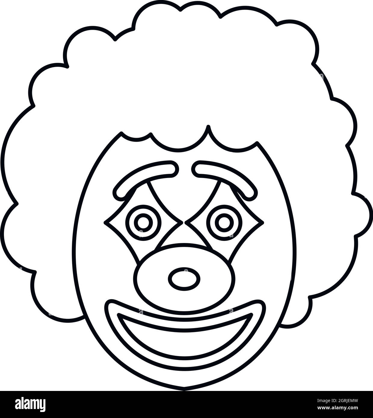 Clown smile outline vector hi-res stock photography and images - Alamy