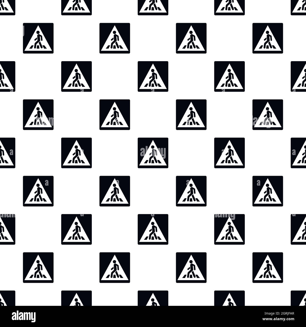 Sign pedestrian crossing pattern, simple style Stock Vector Image & Art ...