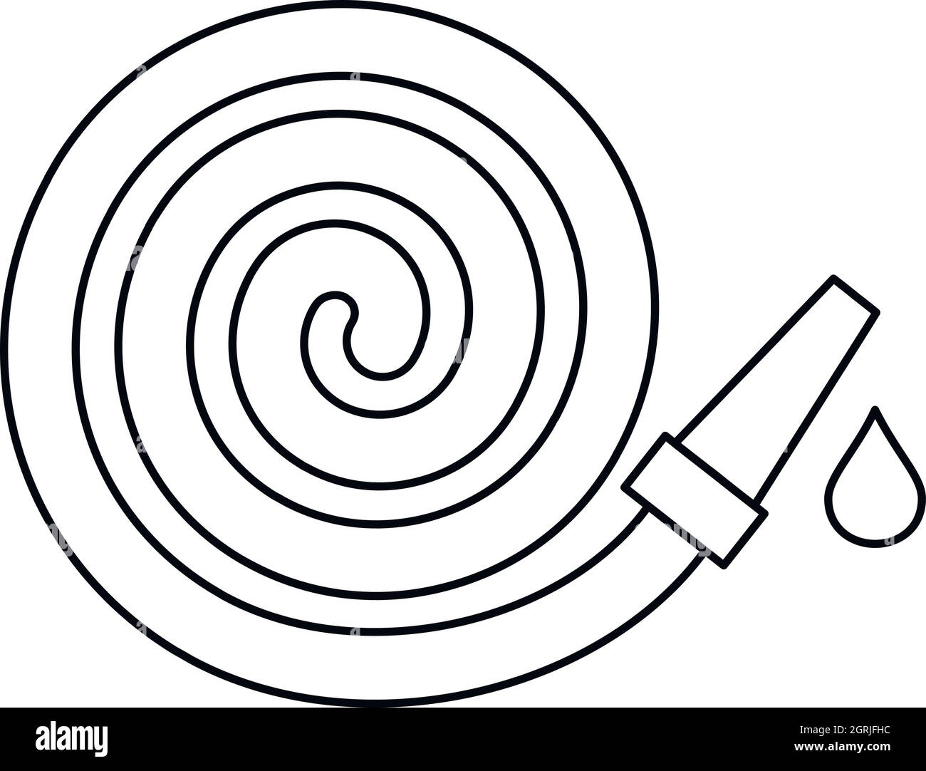 Hose spray white background Stock Vector Images - Alamy