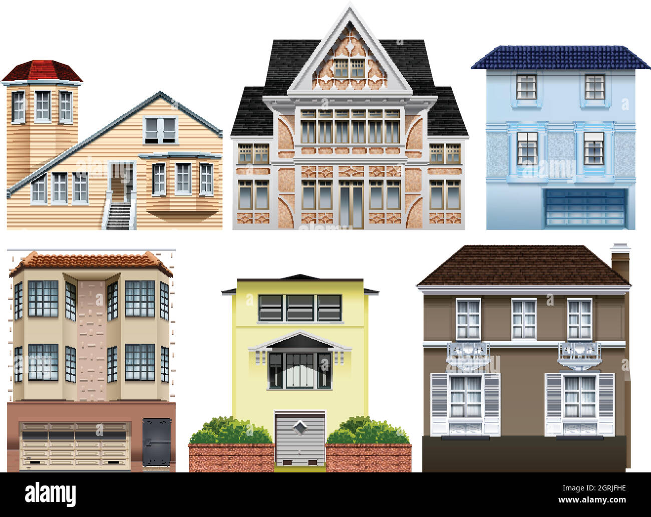 Home building designs Stock Vector Images - Alamy