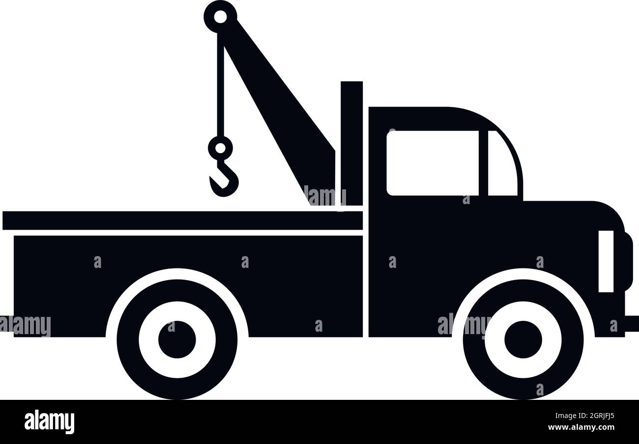 Car towing truck icon in flat style icon Stock Vector Image & Art - Alamy