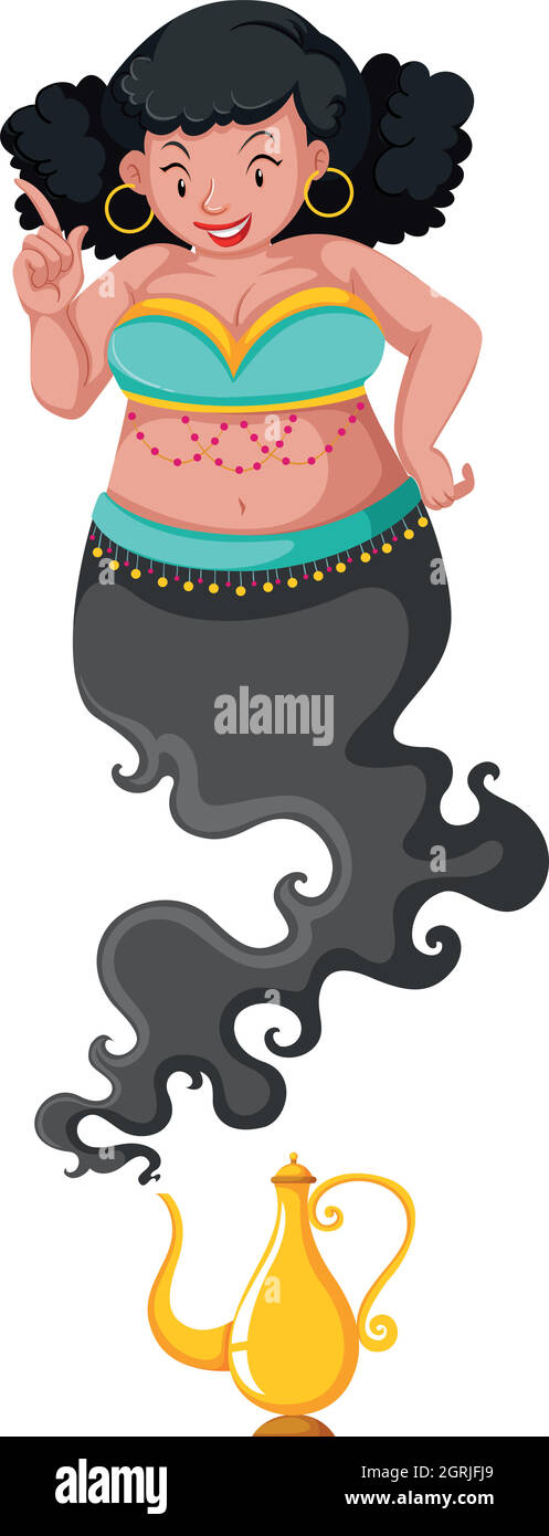 Cartoon genie Stock Vector Images - Alamy