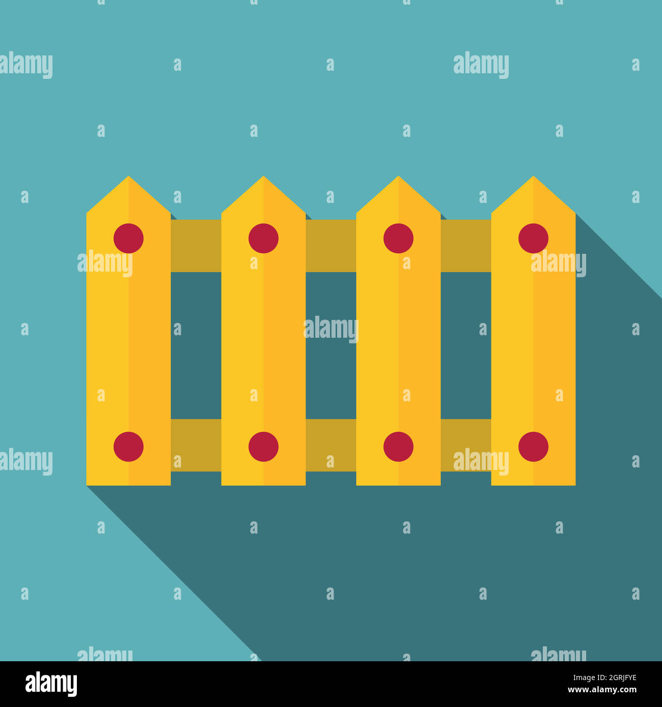 Fence icon, flat style Stock Vector Image & Art - Alamy