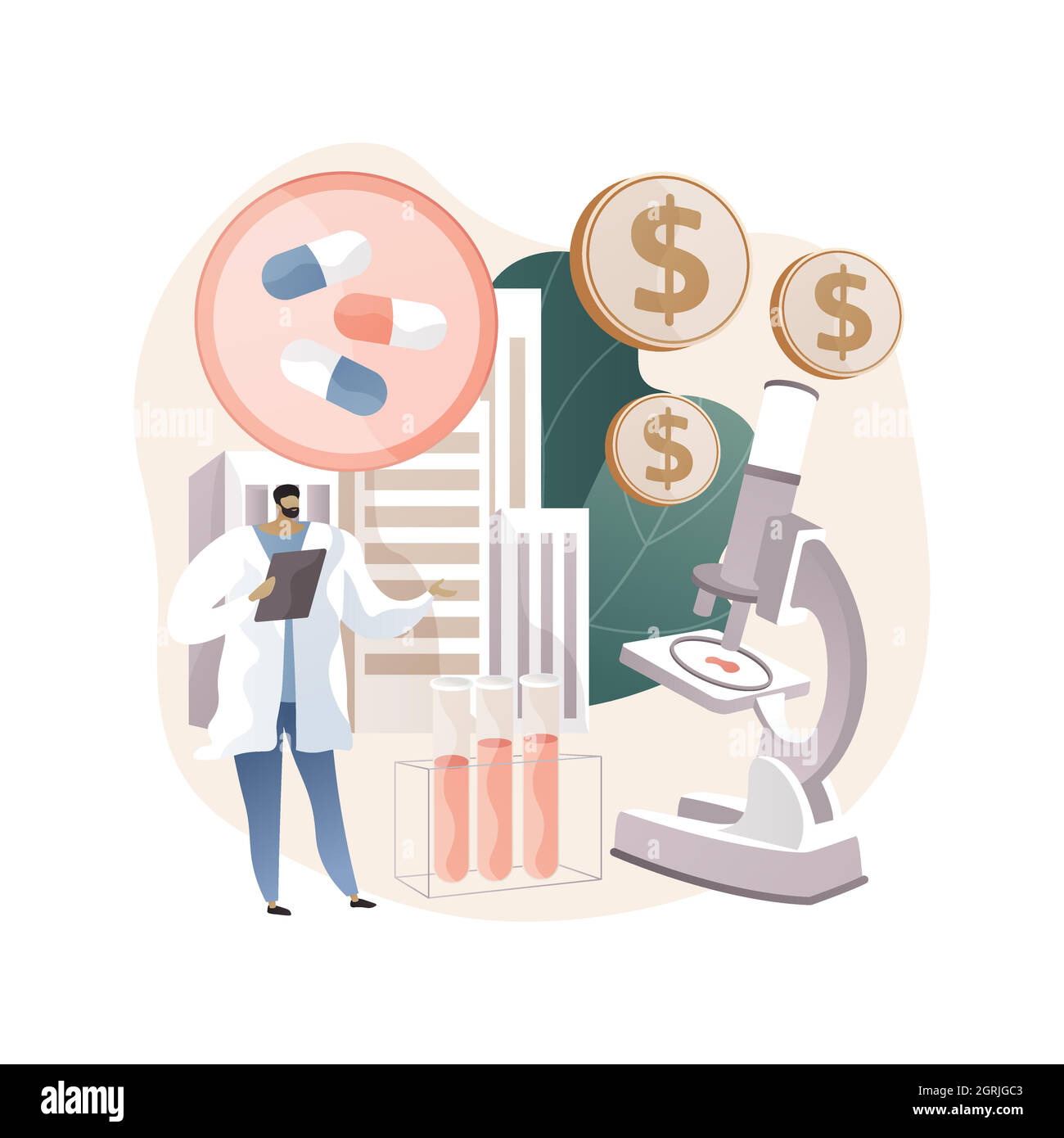 Pharmacological business abstract concept vector illustration Stock ...