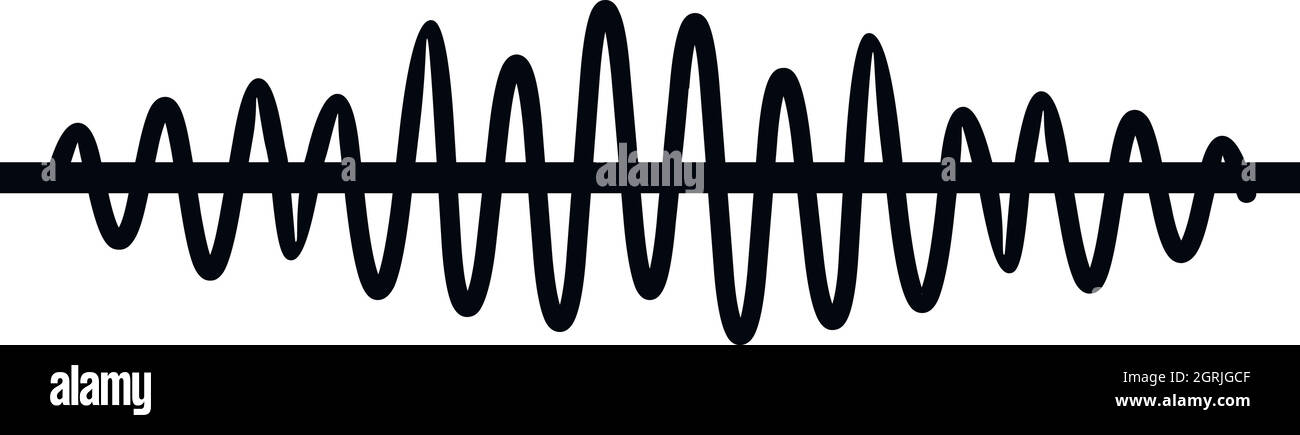Sound wave icon, simple style Stock Vector Image & Art - Alamy