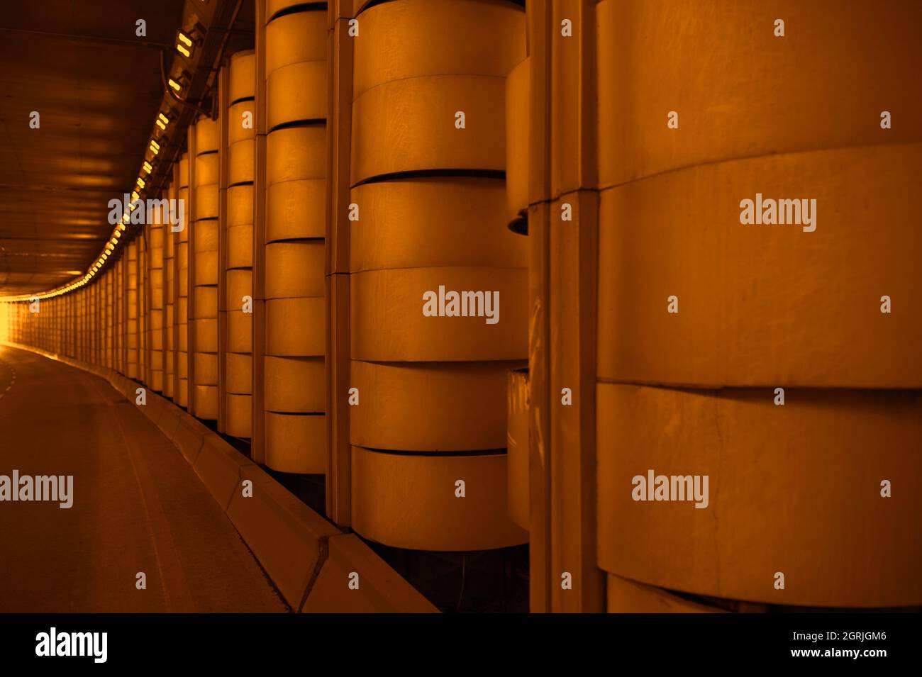 Highway tunnel,city, underpass, tunnel, subway, road, empty, calm ...