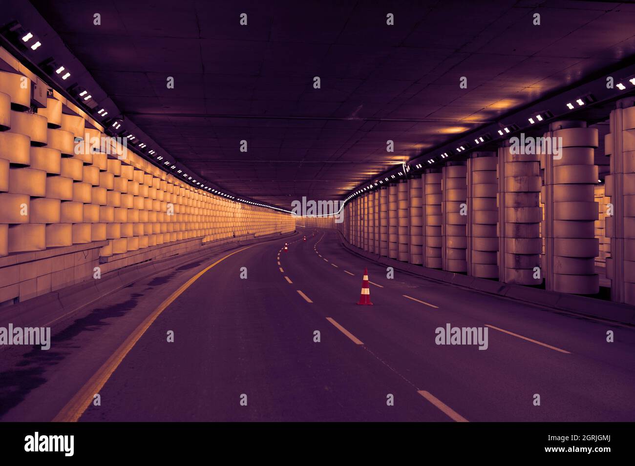 Highway tunnel,city, underpass, tunnel, subway, road, empty, calm ...