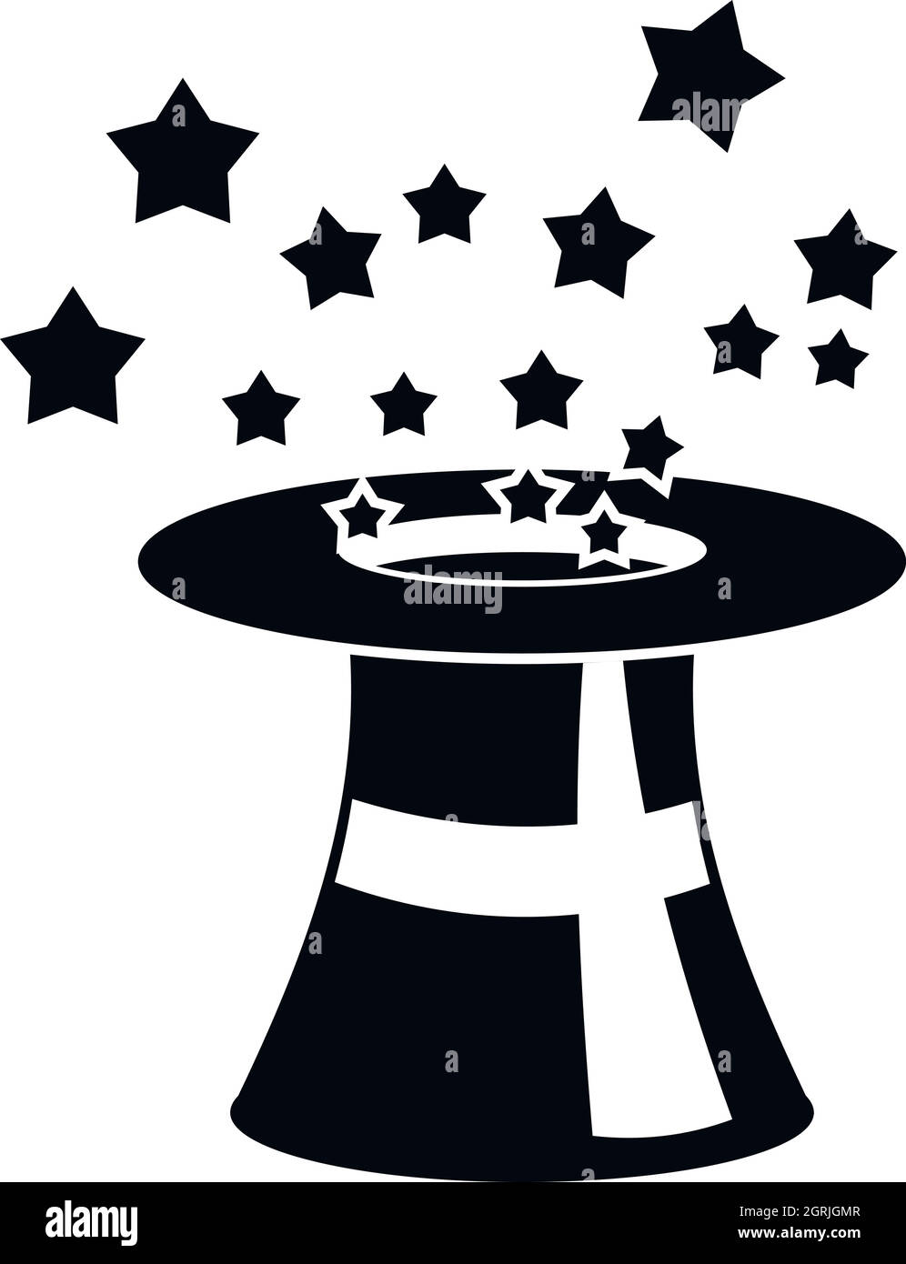 Magic hat with stars icon, simple style Stock Vector Image & Art - Alamy