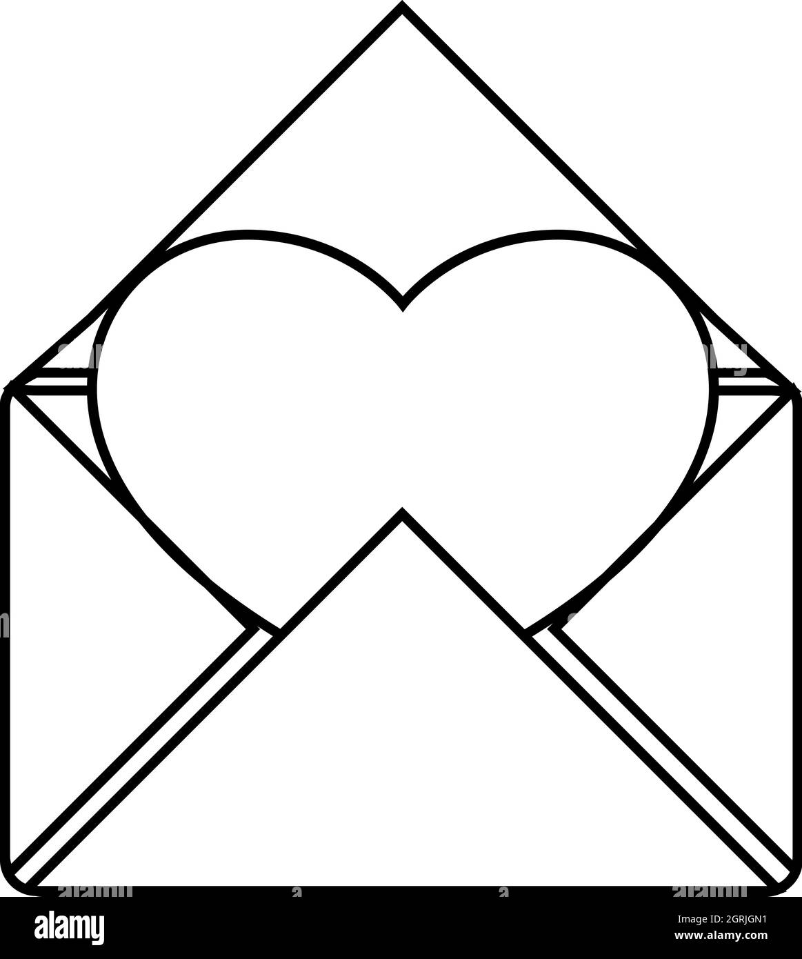 Love letter icon, outline style Stock Vector Image & Art - Alamy