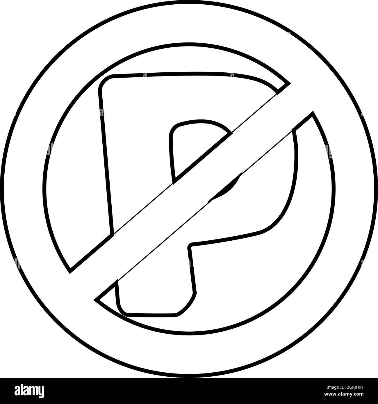 No parking sign icon, isometric 3d style Stock Vector Image & Art - Alamy