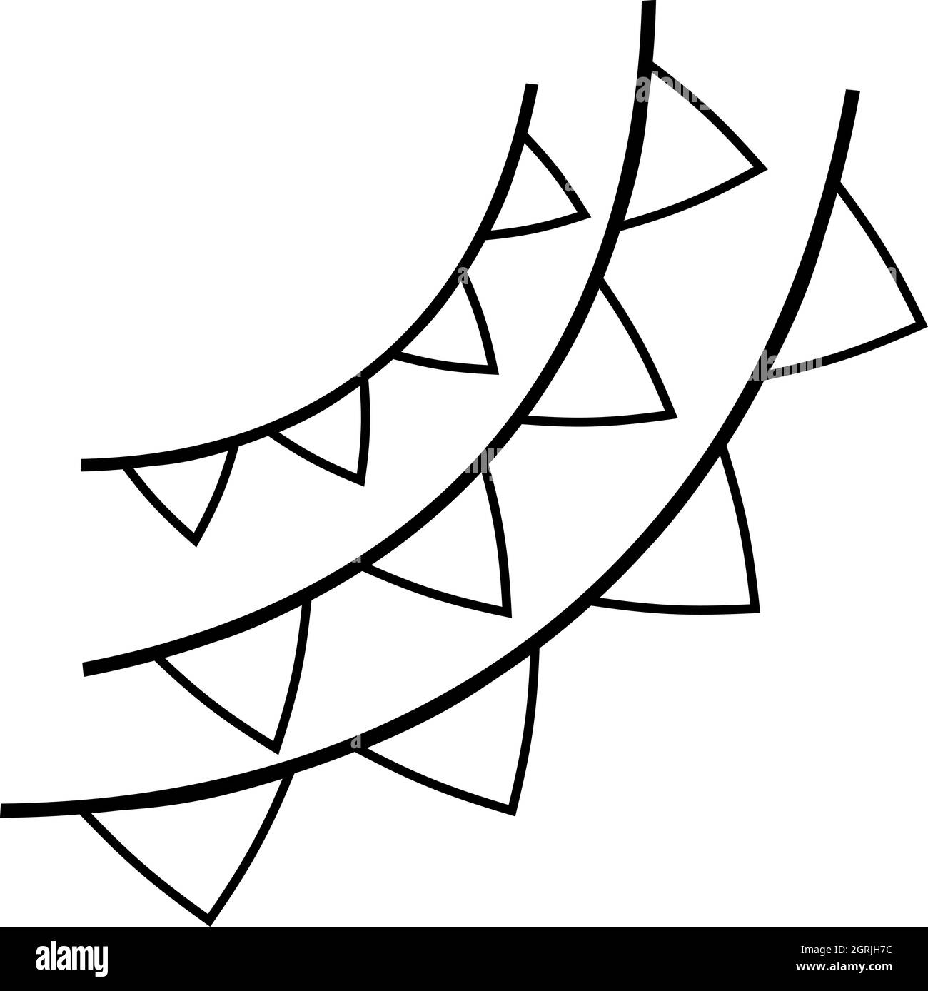 Triangle flags Black and White Stock Photos & Images - Alamy