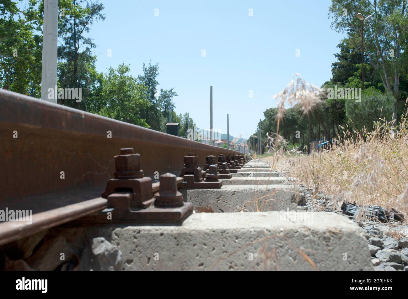 Railway, railroad, track, rail, train, rusty, old, dirty Stock Photo ...