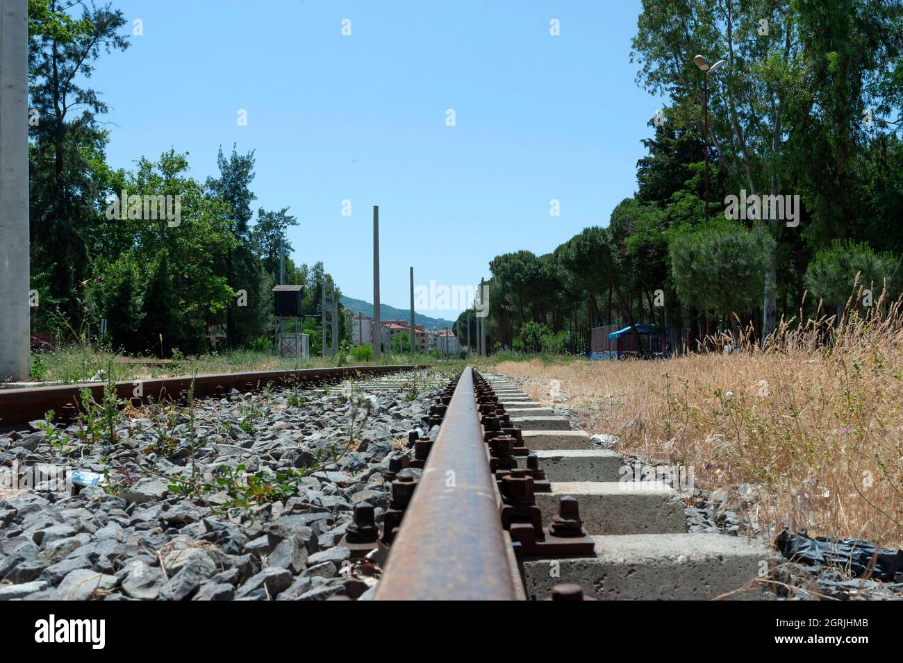 Railway, railroad, track, rail, train, rusty, old, dirty Stock Photo ...