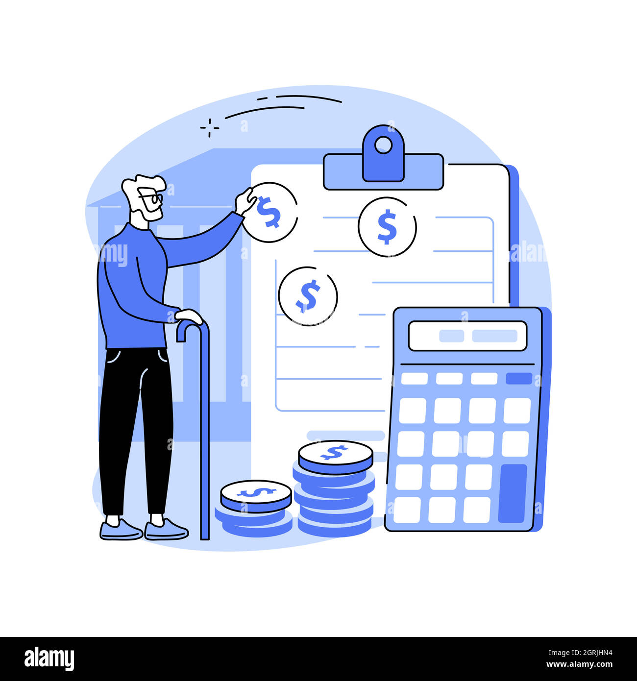 Pension scheme abstract concept vector illustration Stock Vector Image ...