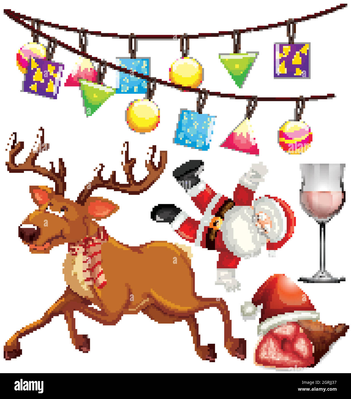 Set of isolated objects of christmas theme Stock Vector Image & Art - Alamy