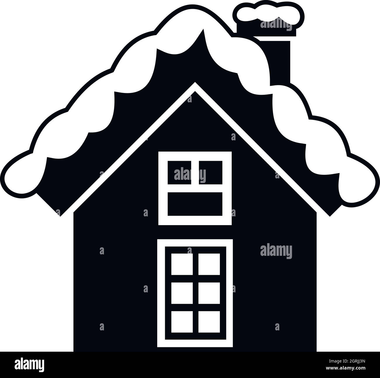 Small snowy cottage icon, simple style Stock Vector Image & Art - Alamy