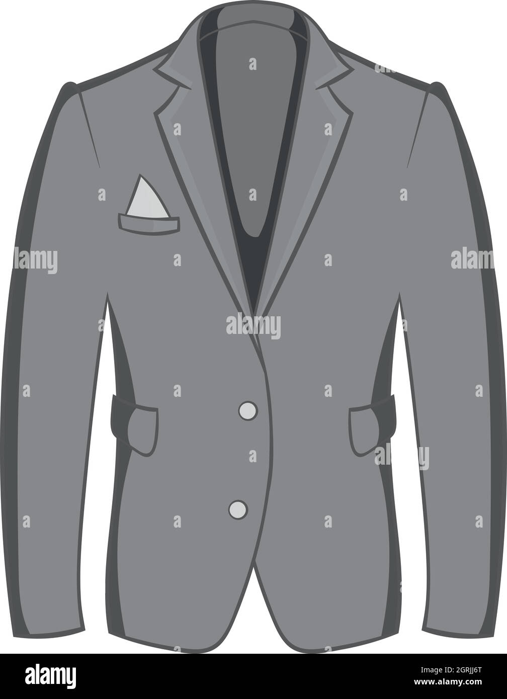 Mens jacket icon, black monochrome style Stock Vector Image & Art - Alamy
