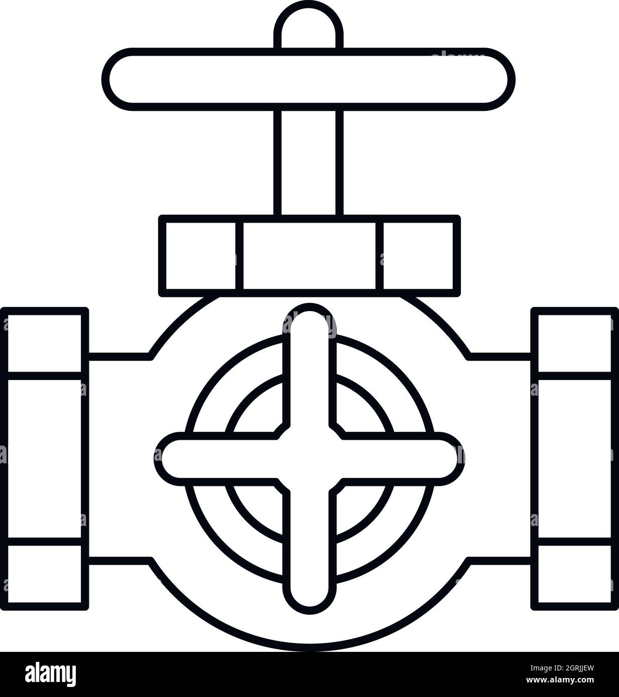 Pipe with a valves icon, outline style Stock Vector Image & Art - Alamy