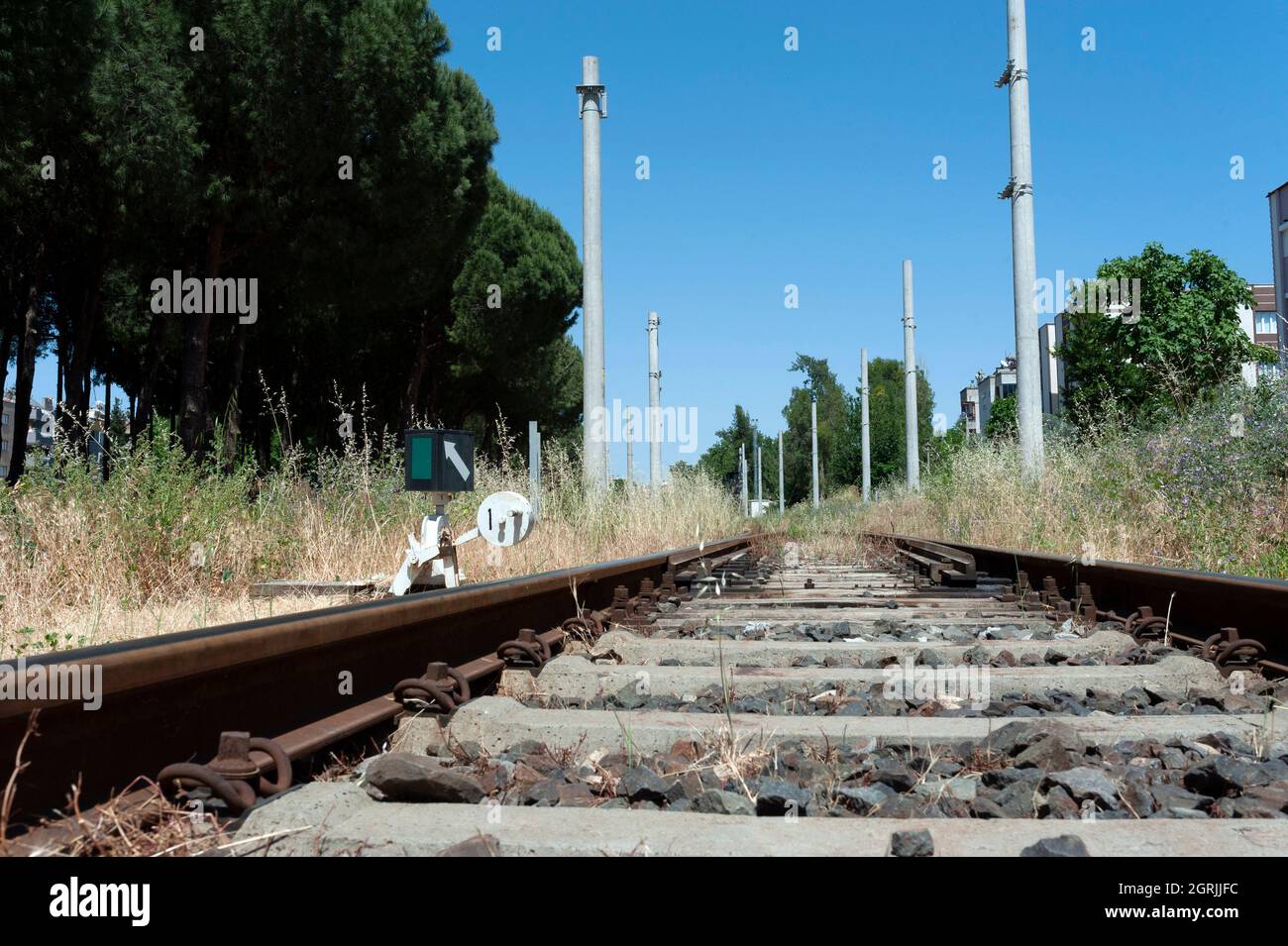 Railway, railroad, track, rail, train, rusty, old, dirty Stock Photo ...