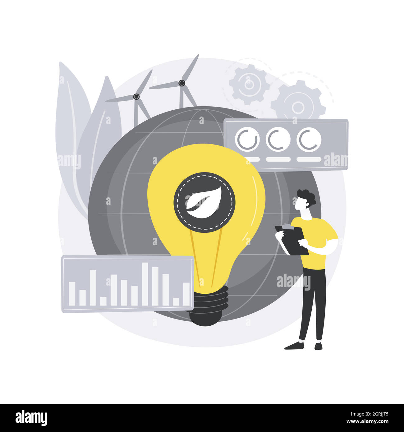 Green economy abstract concept vector illustration Stock Vector Image ...
