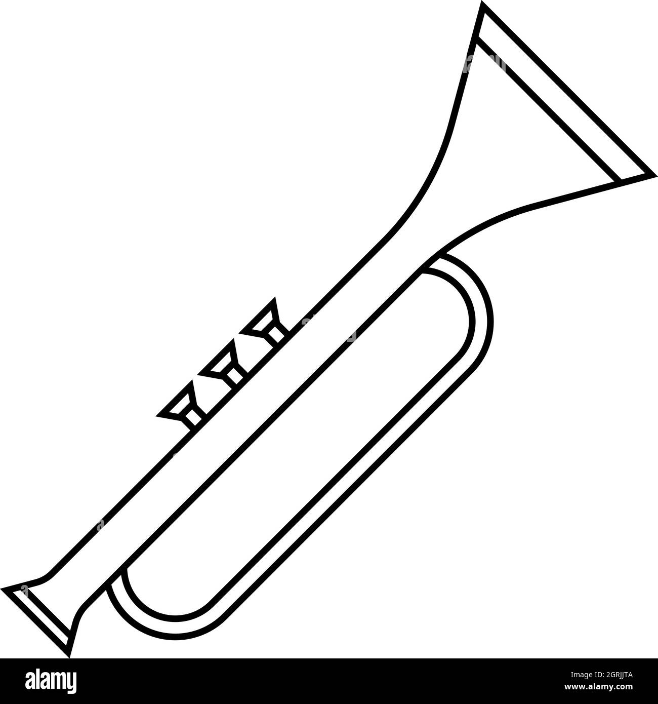 Trumpet outline Black and White Stock Photos & Images - Alamy