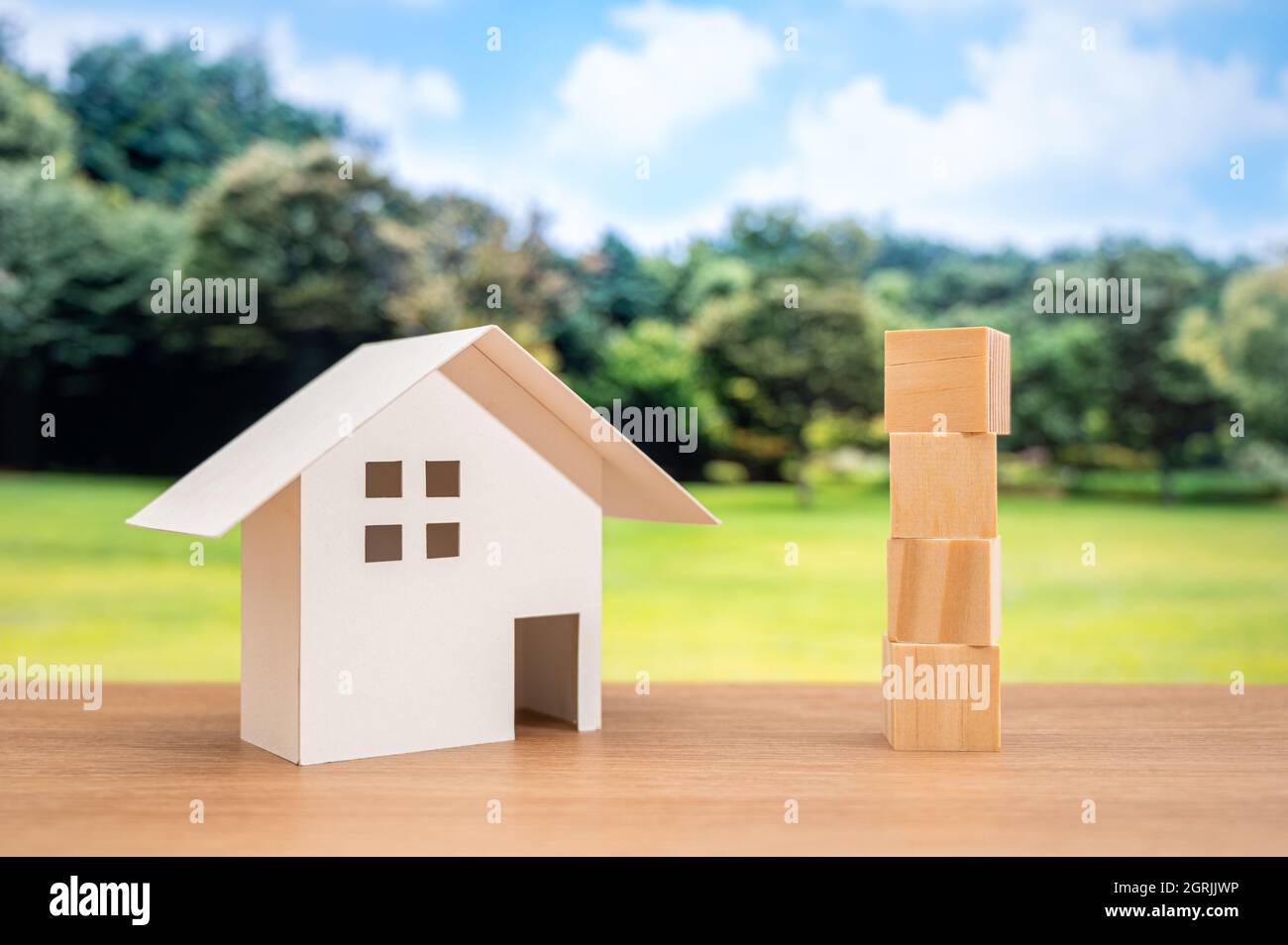 Home wooden model hi-res stock photography and images - Alamy