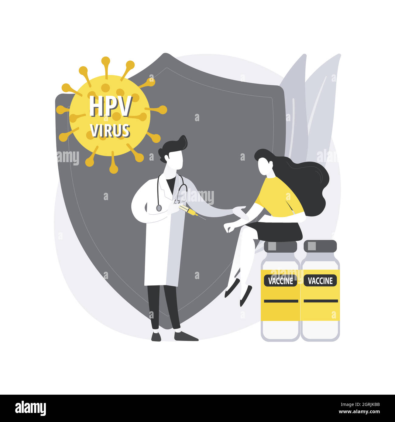 HPV vaccination abstract concept vector illustration Stock Vector Image ...