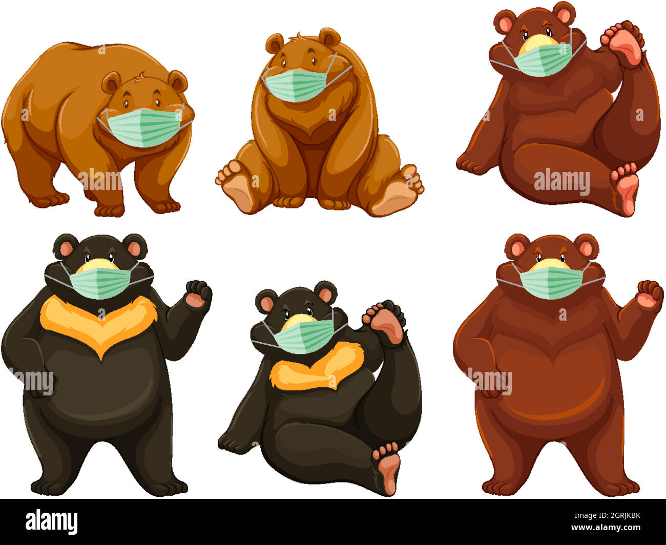 Wild bear cartoon illustration Cut Out Stock Images & Pictures - Alamy