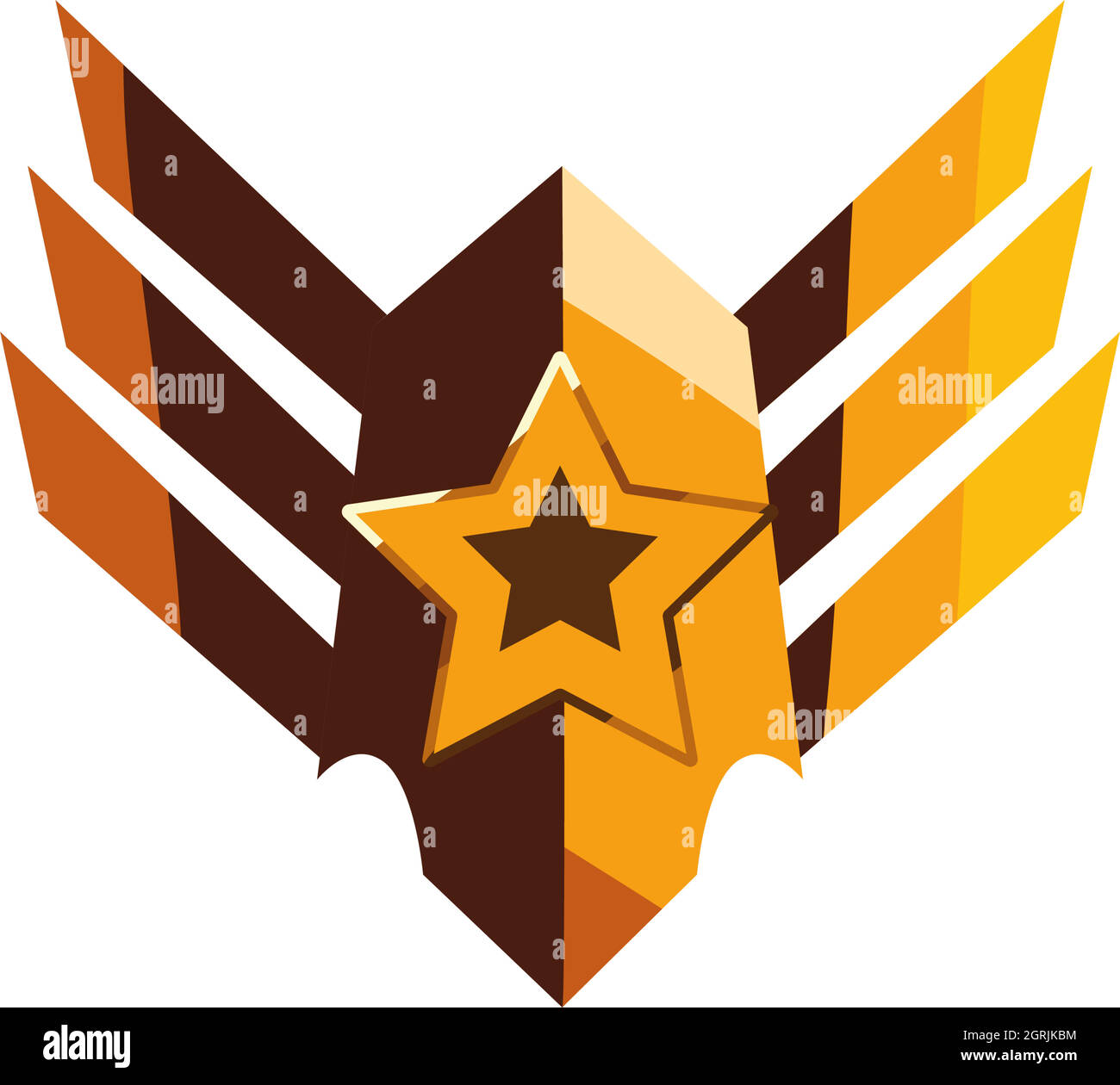 star with wings badge of military forces theme Stock Vector Image & Art ...