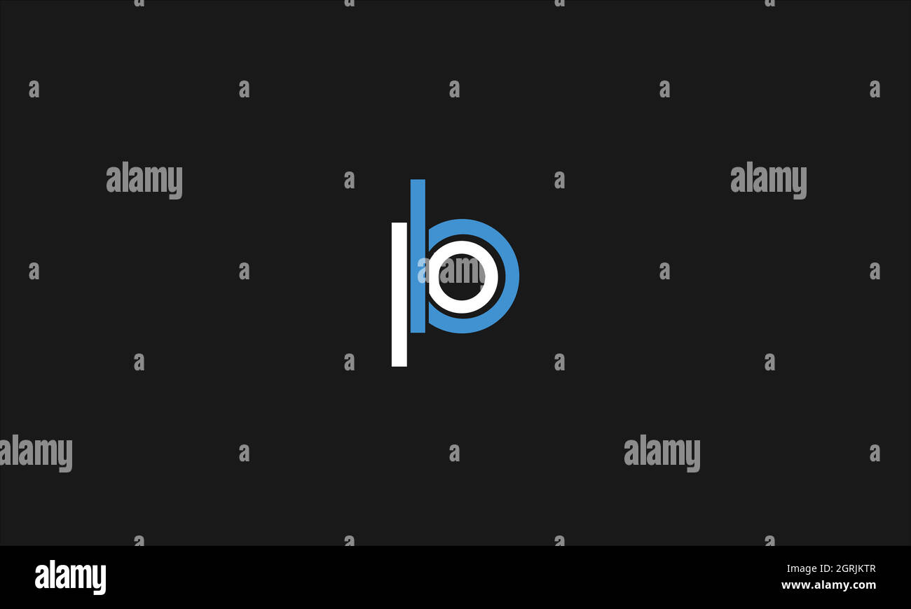 LETTERS B AND P LOGO DESIGN WITH NEGATIVE SPACE EFFECT FOR ILLUSTRATION ...