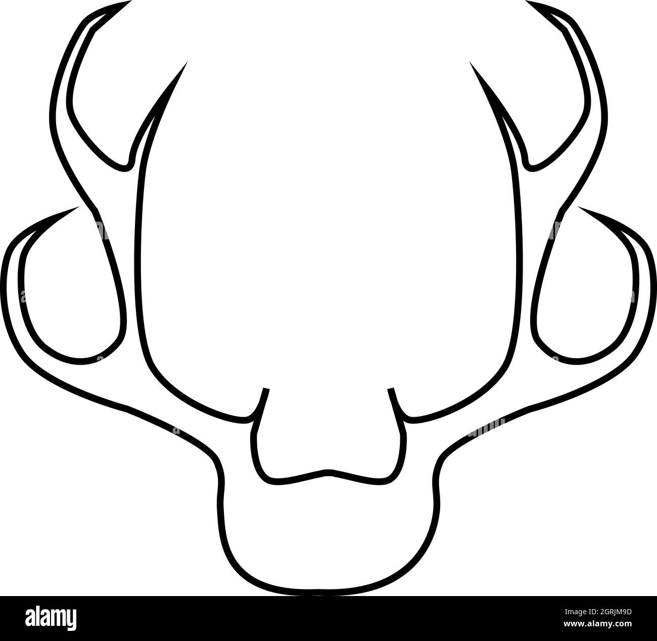 Deer antler icon, outline style Stock Vector Image & Art - Alamy