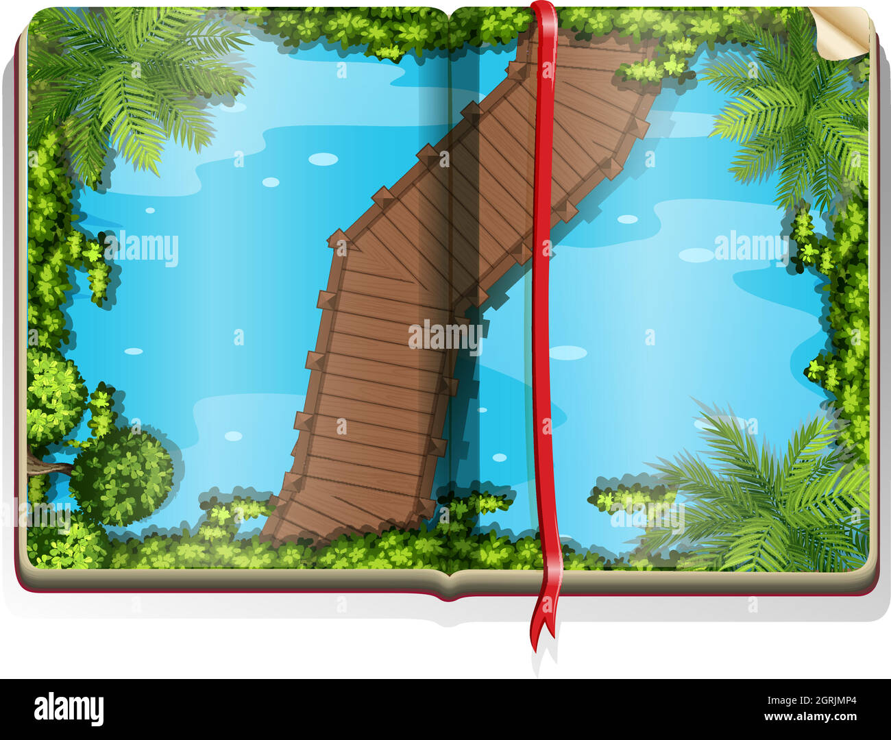 Book with park scene Stock Vector Image & Art - Alamy