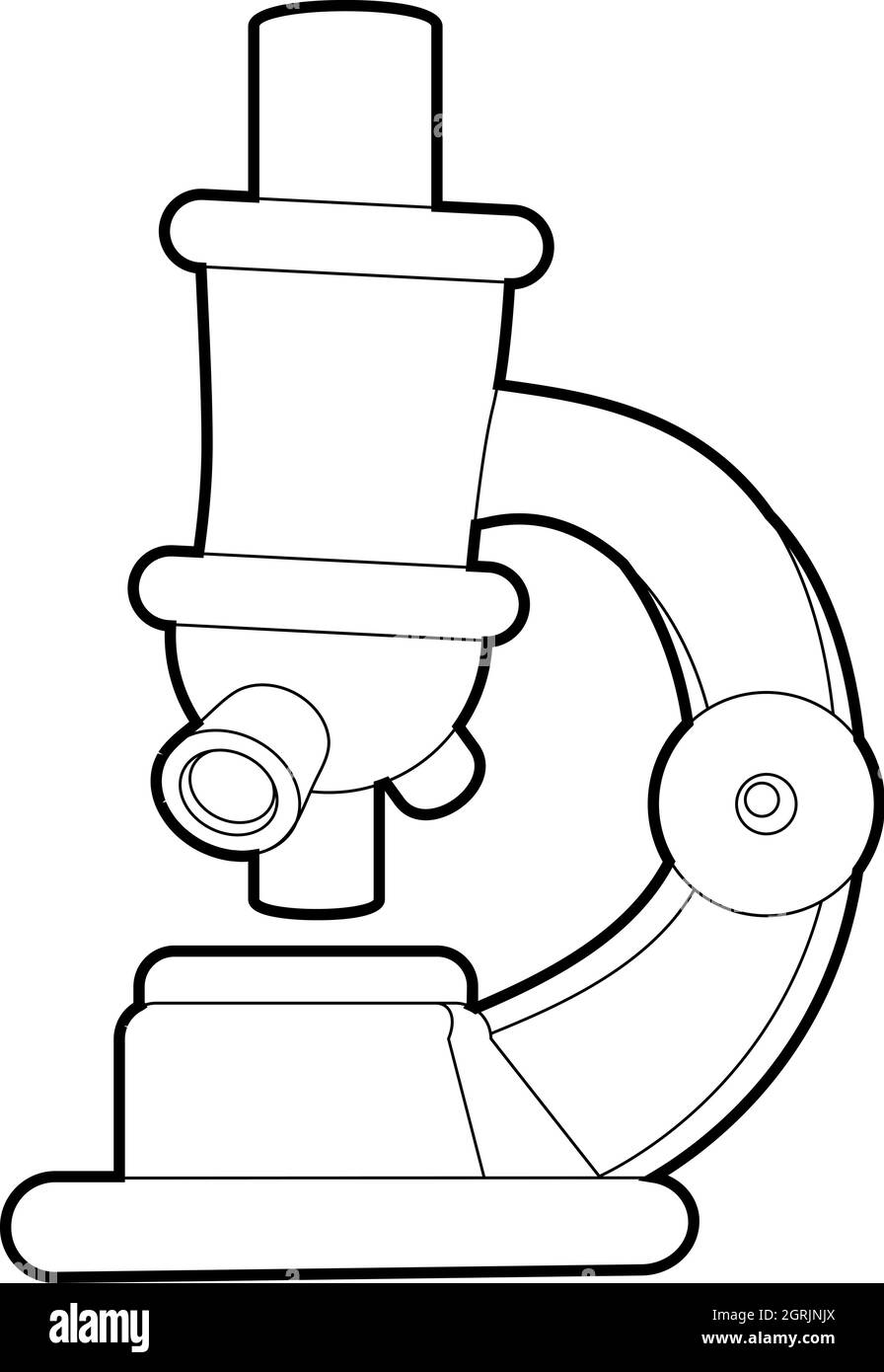Microscope laboratory line style Stock Vector Images - Alamy