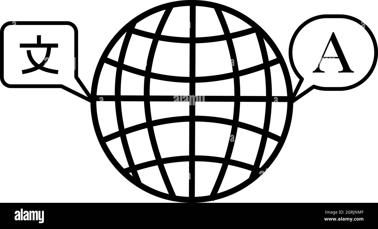 Translate world icon, outline style Stock Vector Image & Art - Alamy