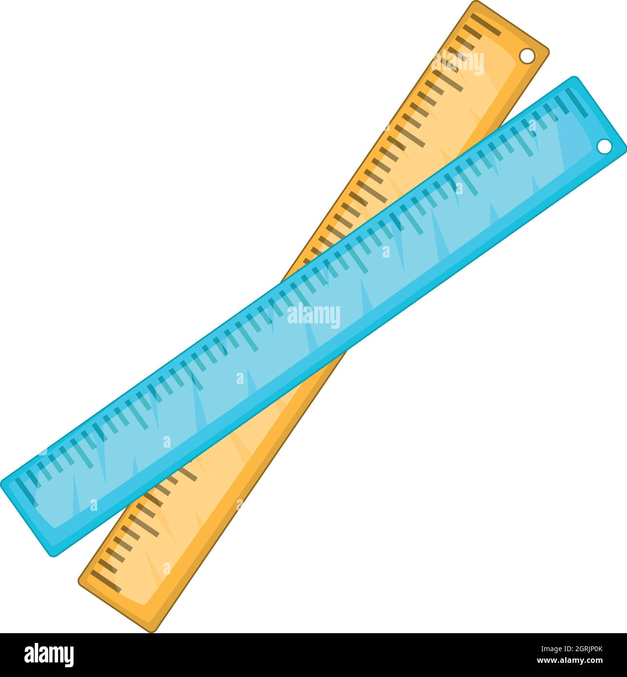 Two crossed rulers icon, cartoon style Stock Vector Image & Art - Alamy