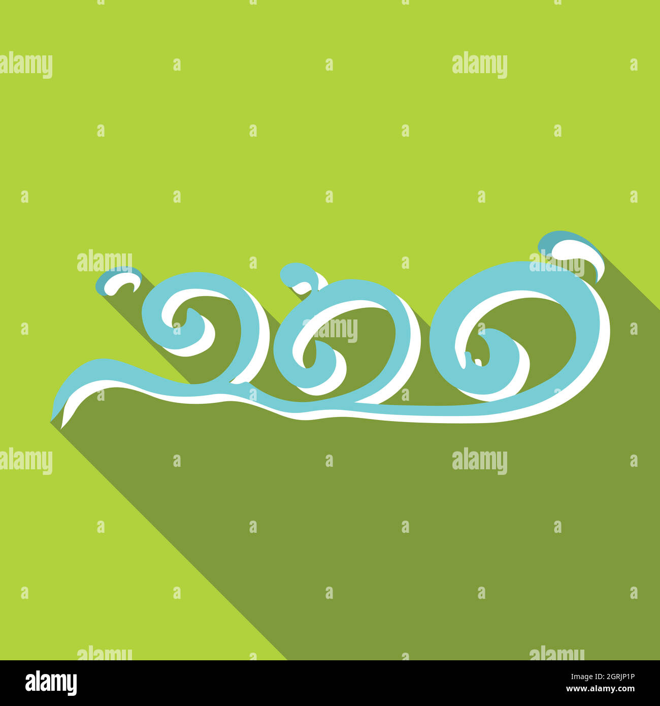 Three waves icon, flat style Stock Vector Image & Art - Alamy