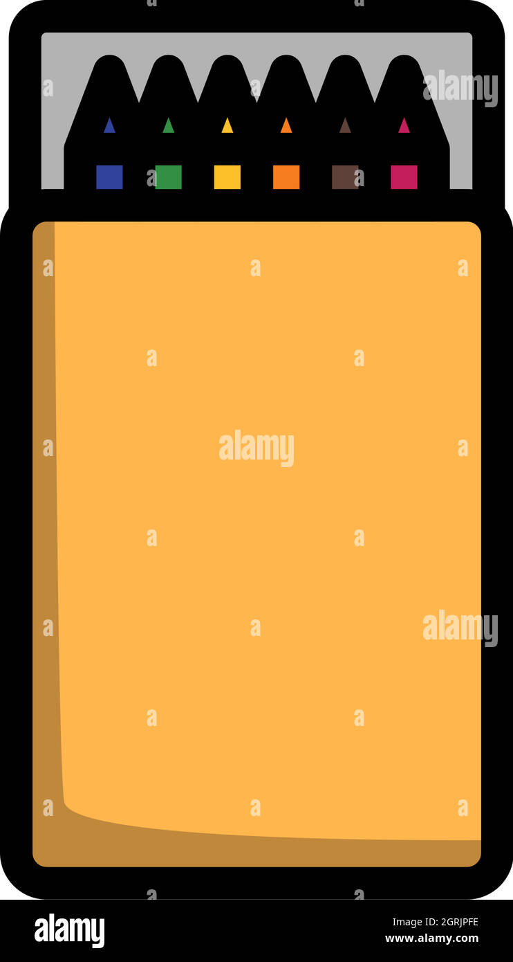 Color crayon in box Stock Vector Images - Alamy