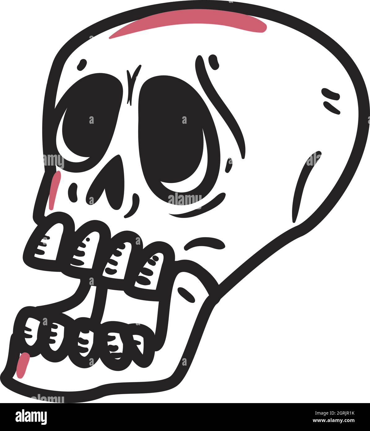 Skull death on white background Stock Vector Image & Art - Alamy