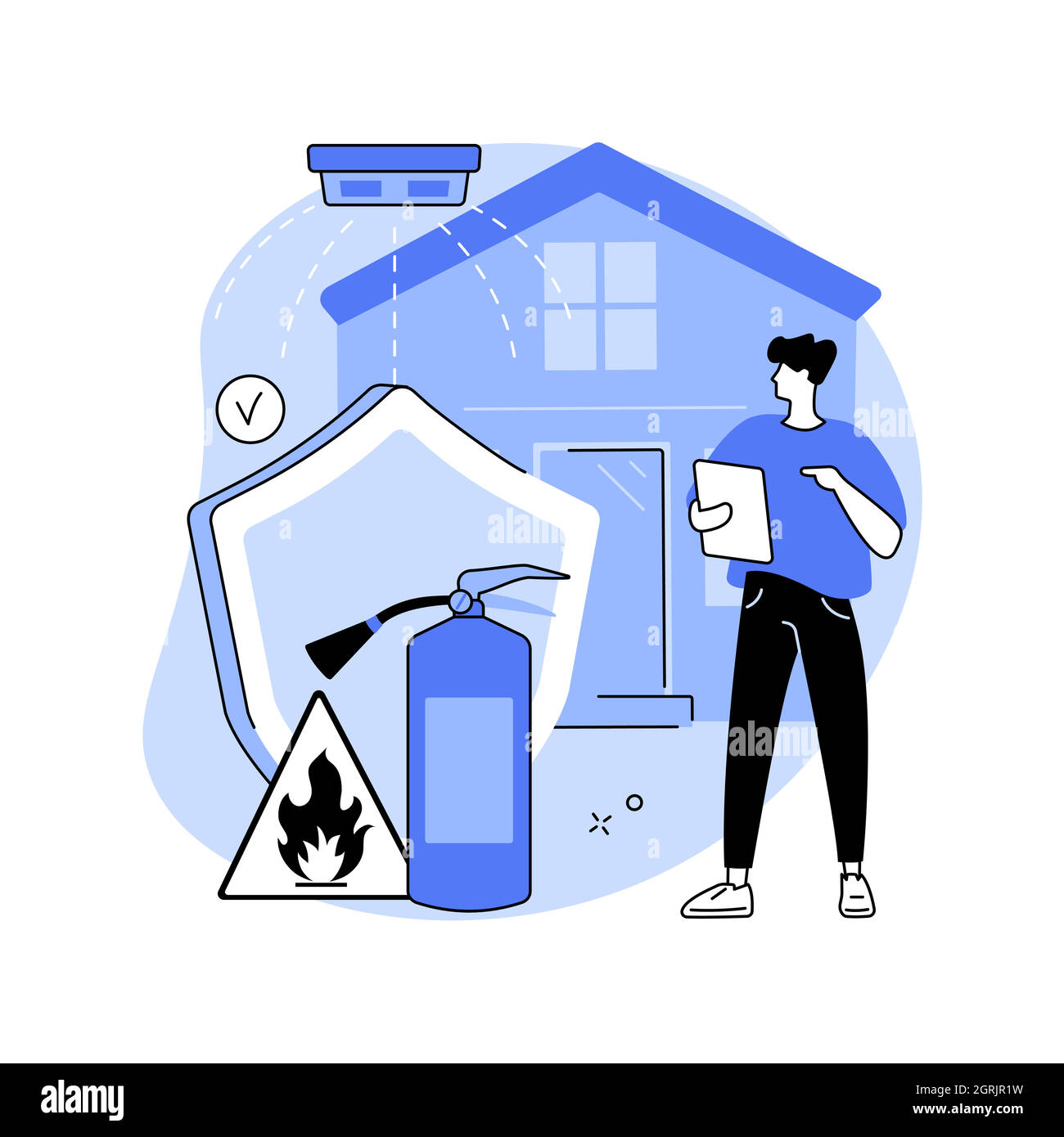 Fire protection abstract concept vector illustration Stock Vector Image ...