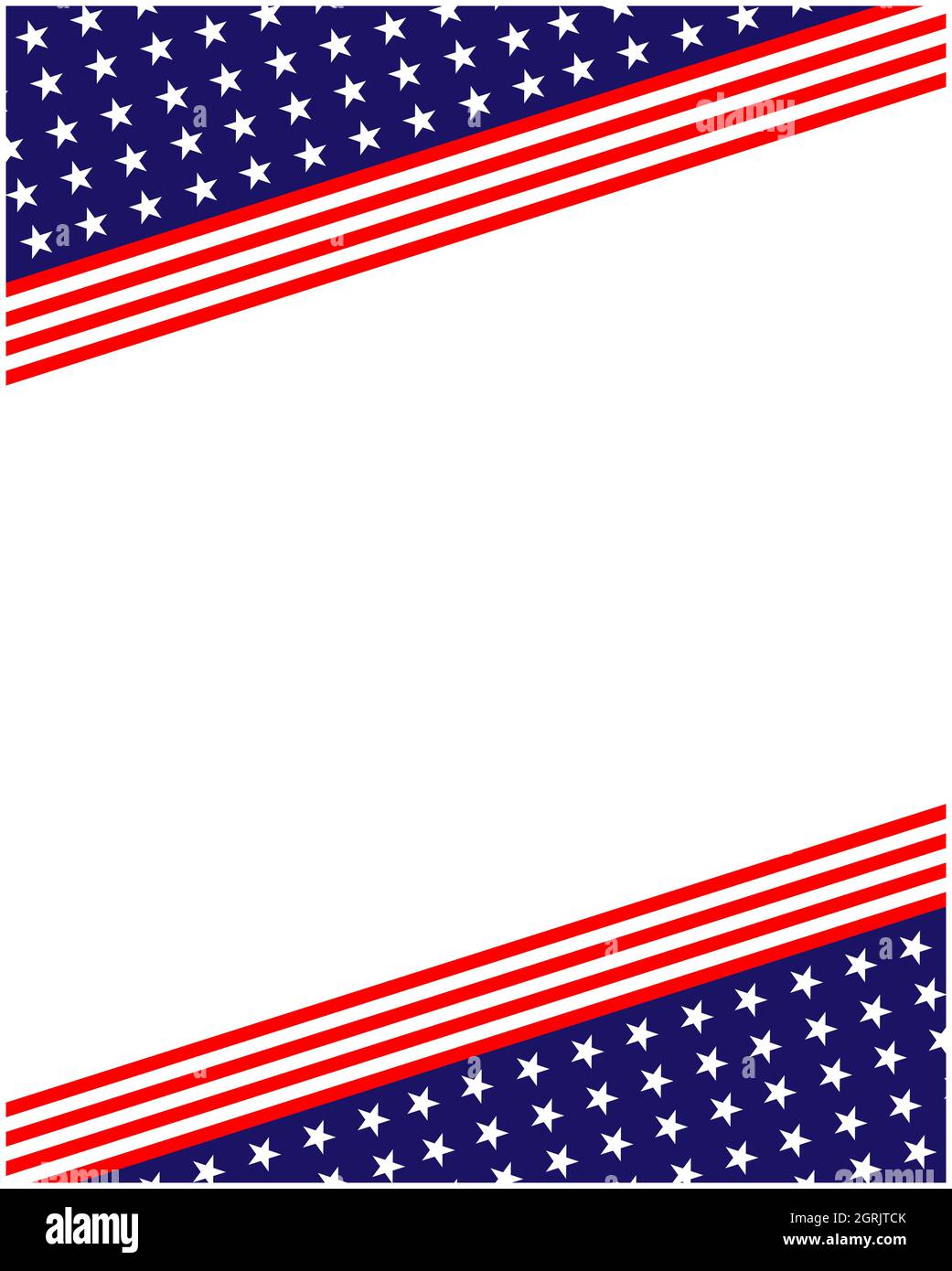 United States abstract flag symbols corner border frame background with ...