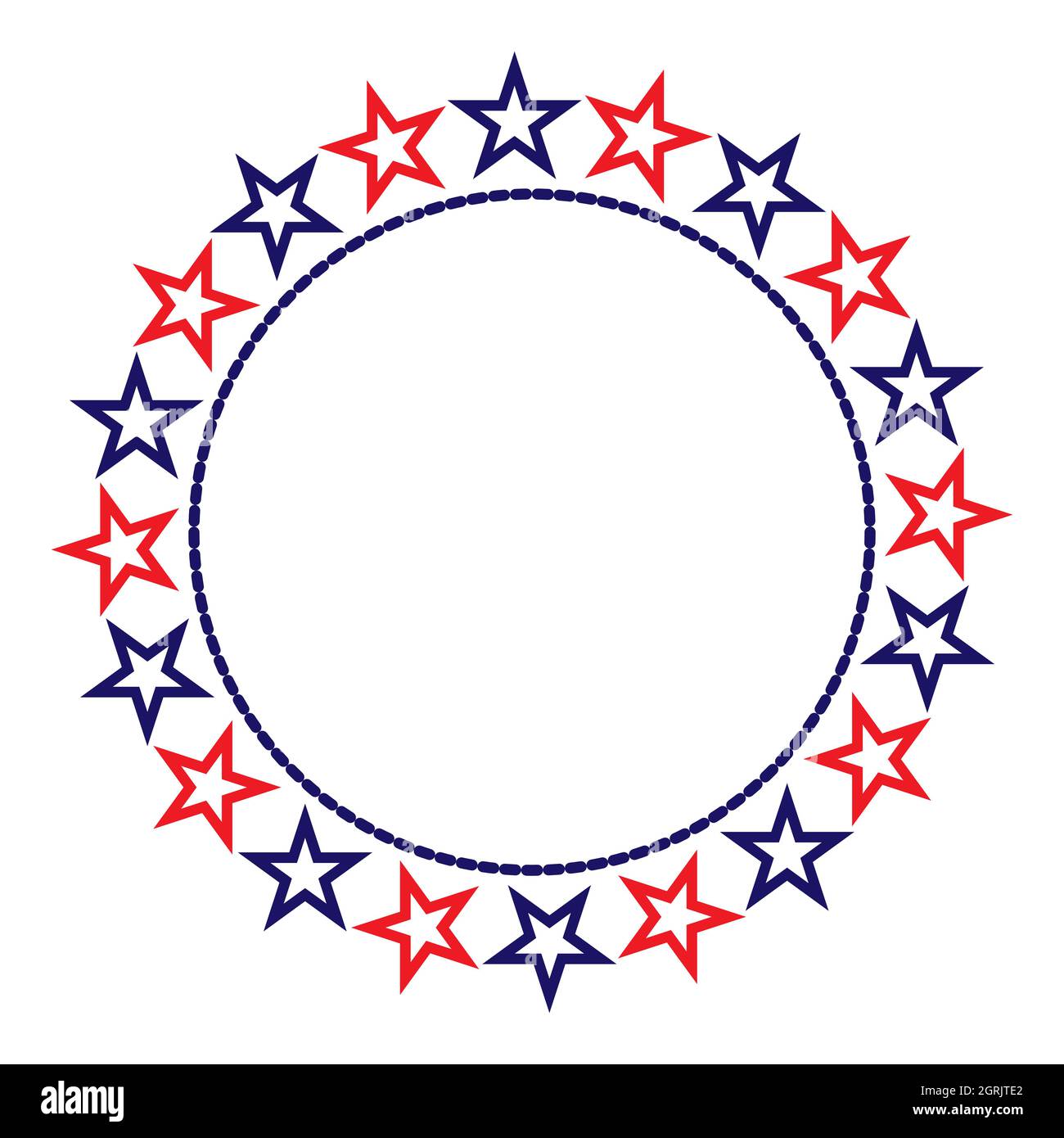 American United States flag symbols round border frame logo symbol card ...