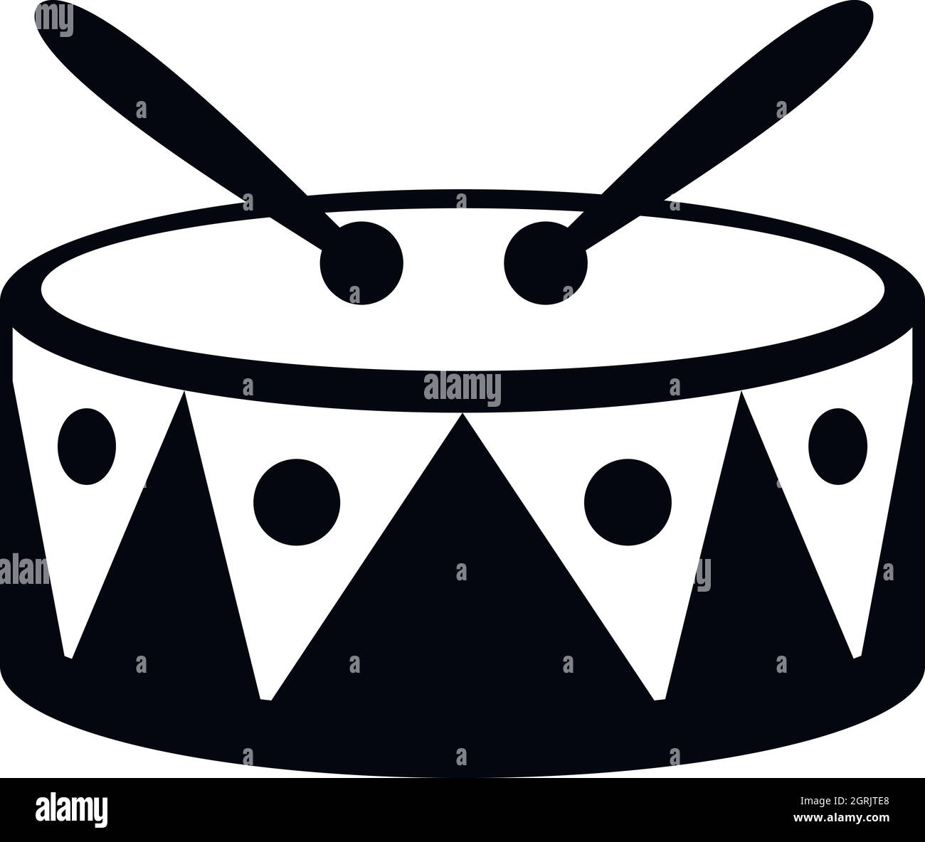 Drum and drumsticks icon, simple style Stock Vector Image & Art - Alamy