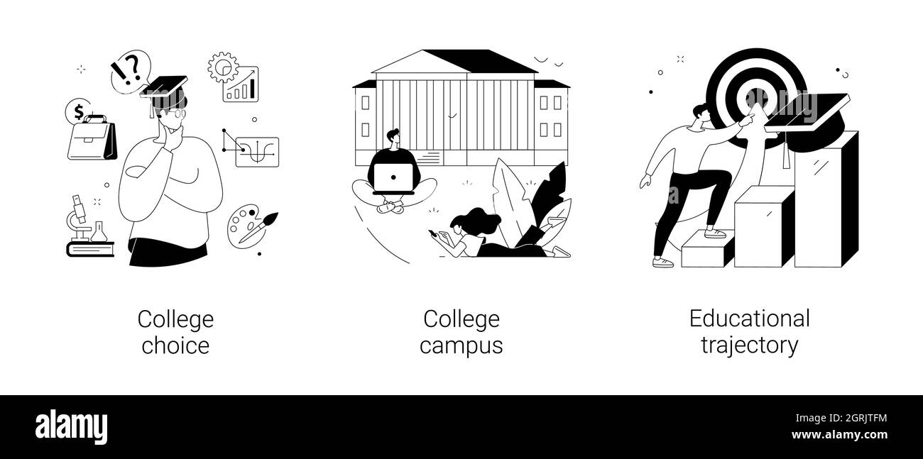 Student life abstract concept vector illustrations Stock Vector Image ...