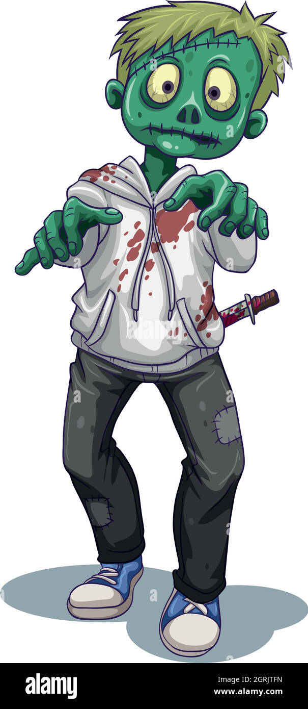 A scary male zombie Stock Vector Image & Art - Alamy
