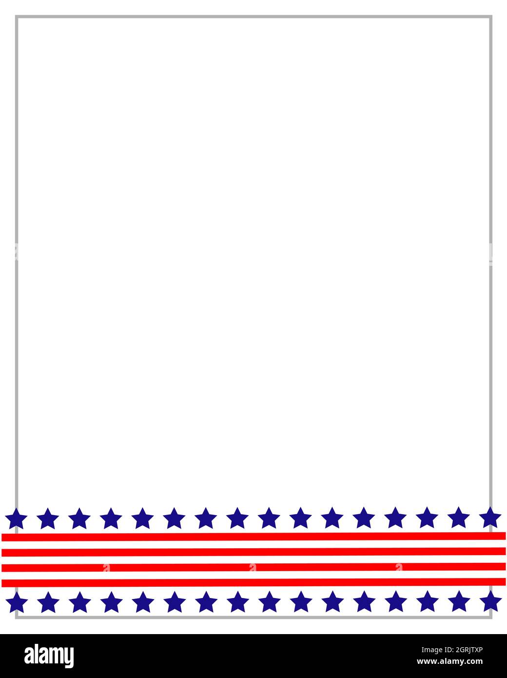 American Flag Page Borders