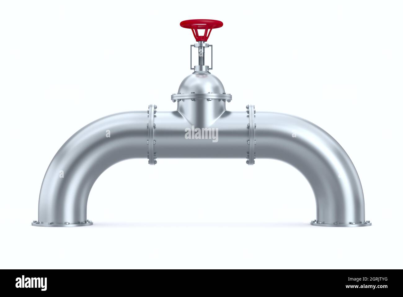 pipeline on white background. Isolated 3D illustration Stock Photo - Alamy
