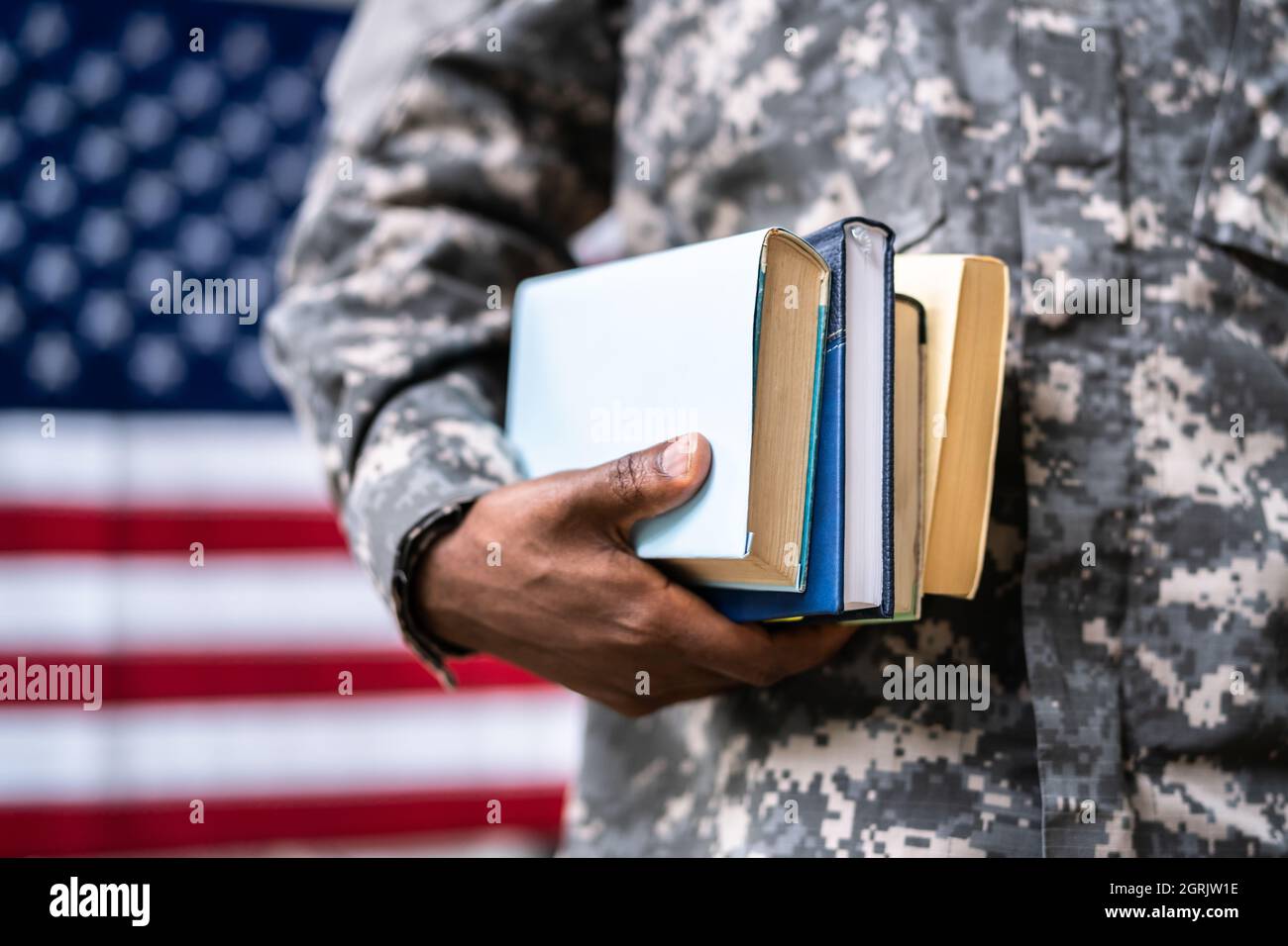 Young Student Soldier In Uniform. Veteran Study Stock Photo - Alamy