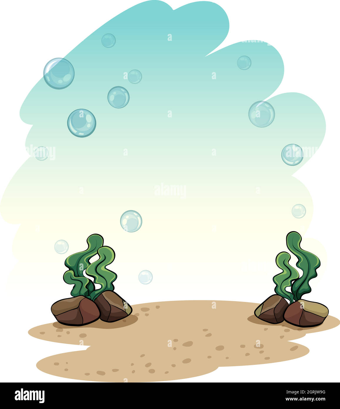 Stones under water Stock Vector Images - Alamy