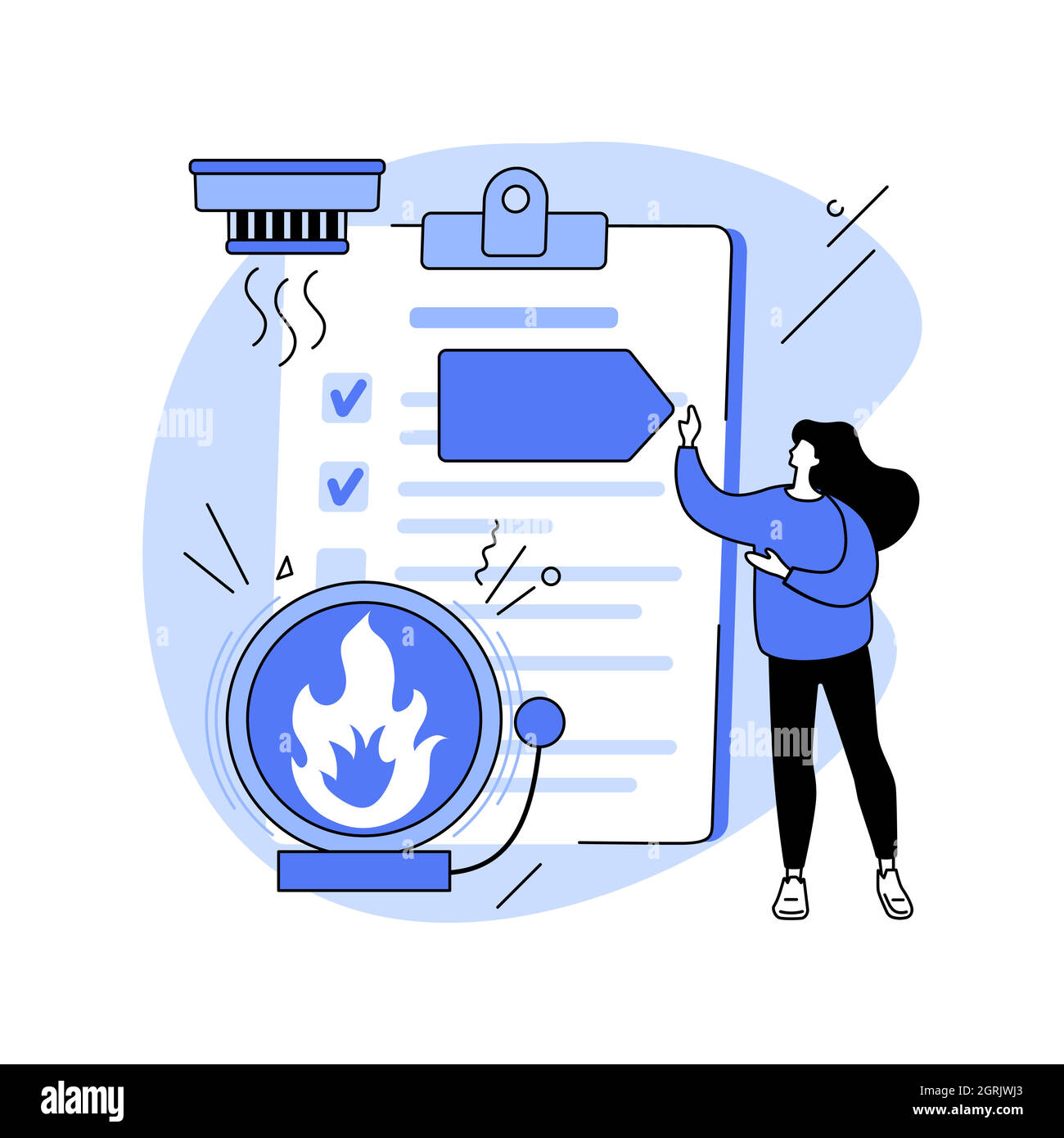 Fire alarm system abstract concept vector illustration Stock Vector ...