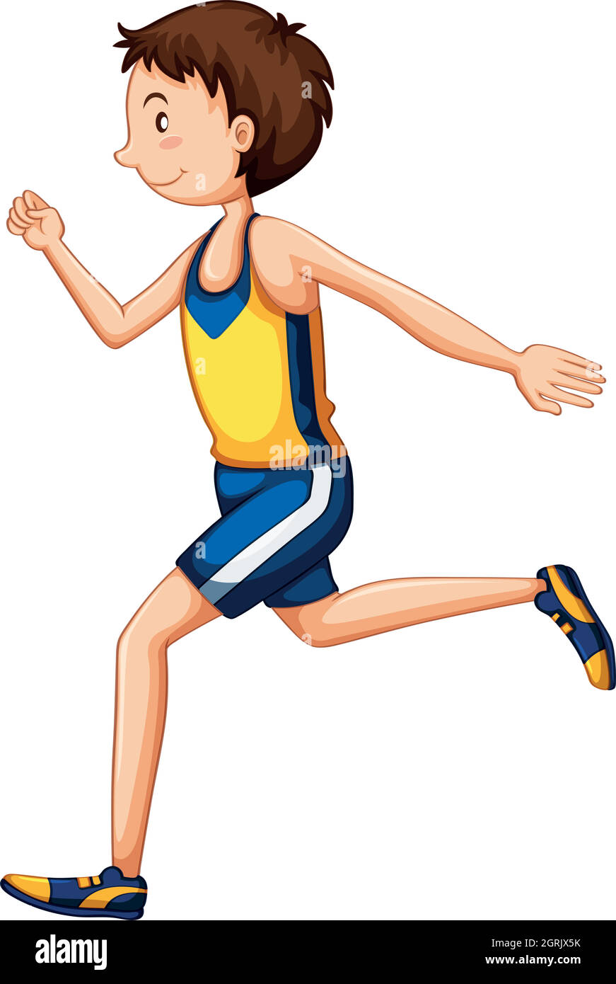 A runner character on white background Stock Vector Image & Art - Alamy